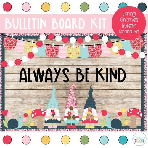 Spring Gnomes - March and April Bulletin Board Kit