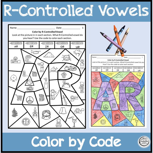 R-Controlled Vowels Color by Code Worksheets