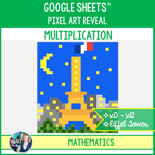 Google Sheets™ PixelArt Mystery Picture | Multiplication | Eiffel Tower ...
