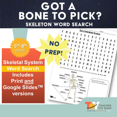 Skeletal System Word Search | Print and Digital - Amped Up Learning