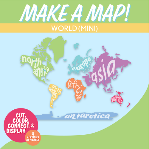 World Map Cut and Paste the Continents to Make a Map | Geography ...