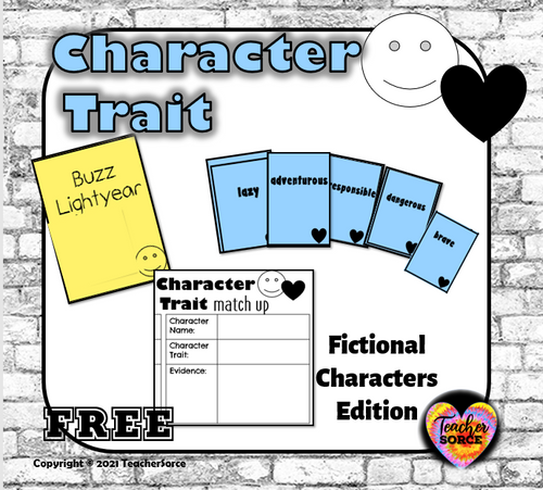 FREE - Character Trait Match Up - Amped Up Learning