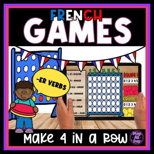 French ER Verbs | 4 in a Row Digital Game