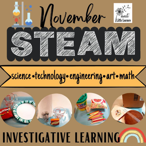 STEM plus ART STEAM ACTIVITIES- November K-2 - Amped Up Learning