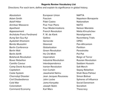 Global Regents Review, World History Review - Amped Up Learning