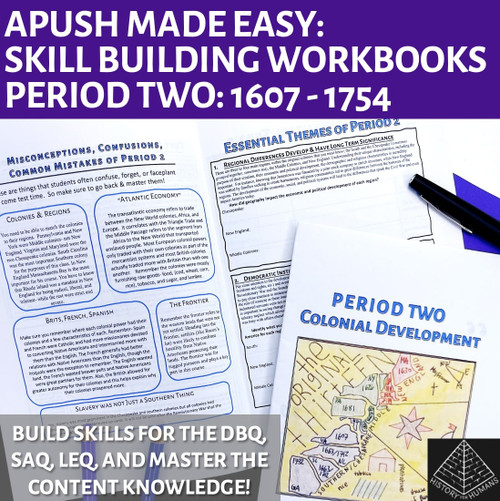 AP US History Period 2 Workbook | Skill Building for DBQ, SAQ, MCQ ...