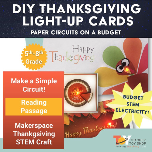 Thanksgiving STEM Electricity Paper Circuit Cards Activity | Circuits ...