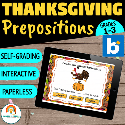 Thanksgiving Prepositions