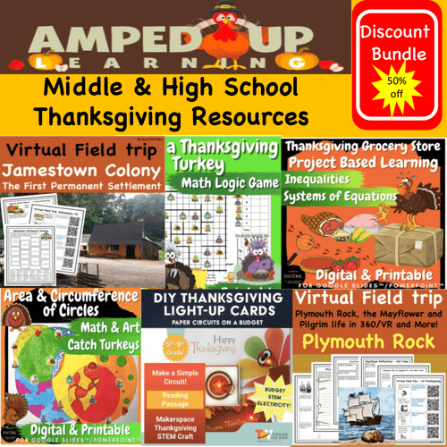 Middle and High School Thanksgiving Bundle