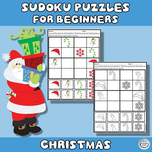 Sudoku Puzzles for Beginners - Christmas Activity