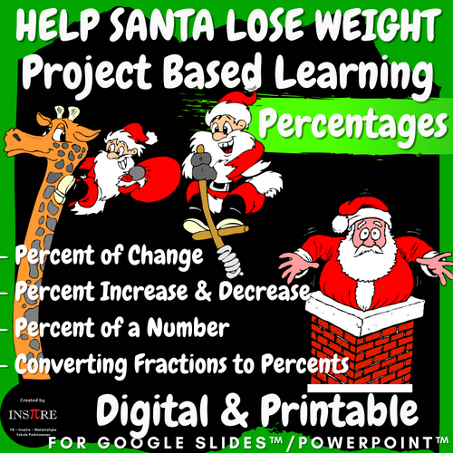 Christmas Math Project Percent Percentages Project Based Learning Help ...
