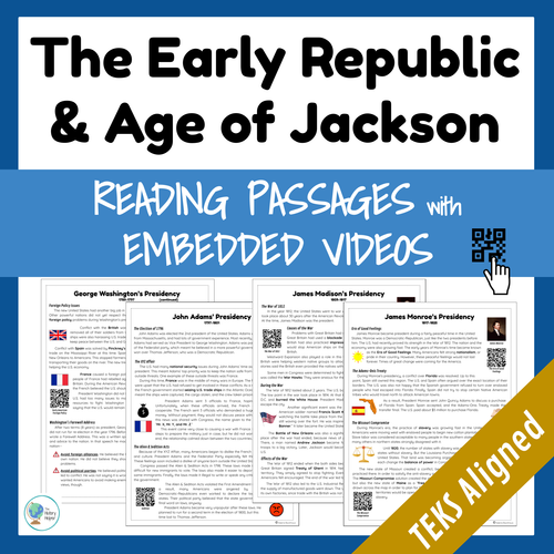 The Early Republic & Age of Jackson Reading Passages - Amped Up Learning