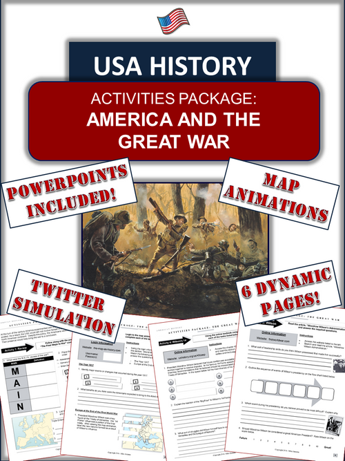 America and World War 1 Bundle - "America and the Great War" - 47 Pages ...