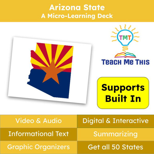 Arizona (50 States and Capitals) Informational Text and Activities