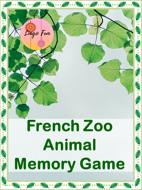 French Zoo Animal Memory Game