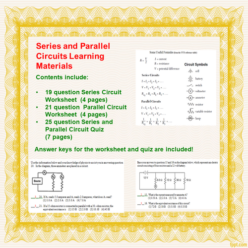 Series and Parallel Circuits Learning Materials