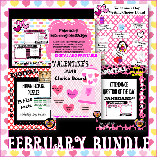 February Third Grade Bundle of Activities