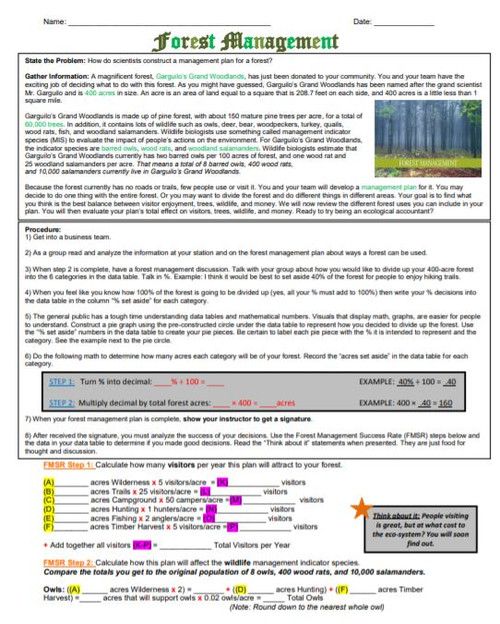Succession: Forest Management - Amped Up Learning