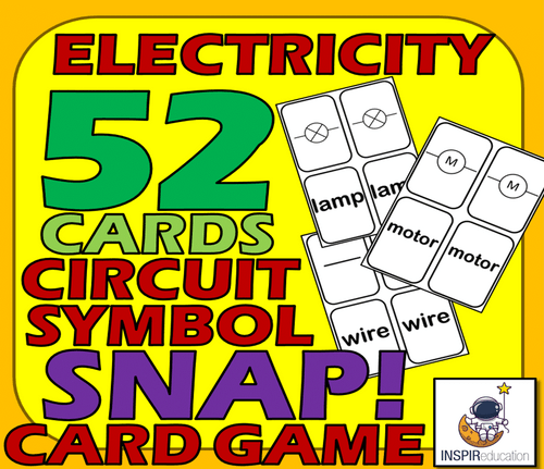 Electrical Circuits - Component Images and Name Match: SNAP! Card Game ...