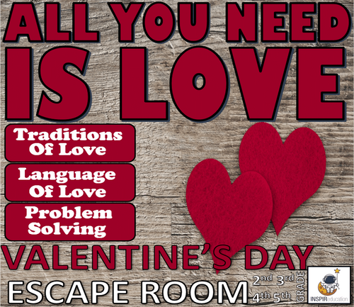 Valentine's Day ESCAPE ROOM: 10 Challenges, Resources and Answer Key
