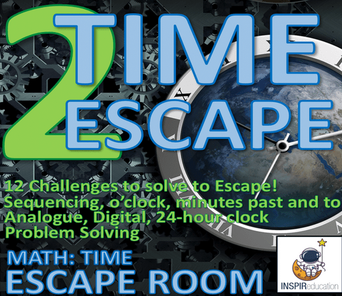 MATH ESCAPE ROOM: TIME Analogue, digital, 24-hour clock, problem ...