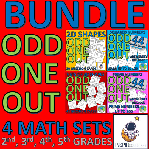 MATH GAME BUNDLE: Odd One Out - Number, 2D Shape, 3D Shape, Prime ...
