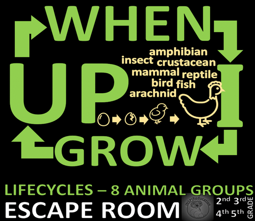 SCIENCE ESCAPE ROOM: LIFECYCLES - 10 Challenges, 8 Animal Types, Answer ...