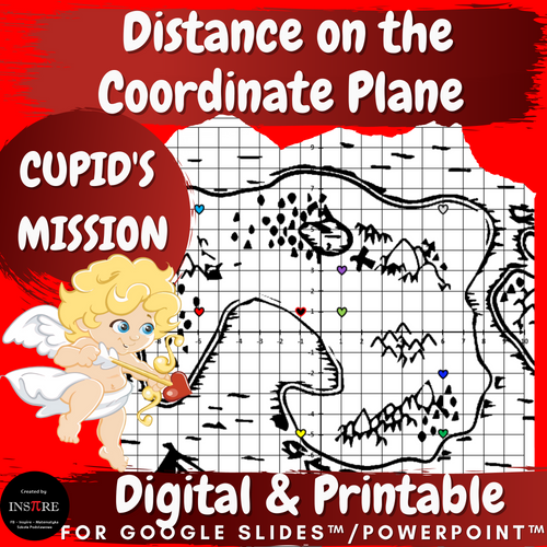 Valentine's Day Math Project Distance on the Coordinate Plane CUPID'S ...