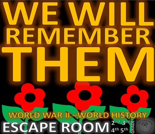 ESCAPE ROOM - History: World War 2 - 9 Challenges, Student Workbook ...