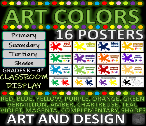 ART - COLOR: 16 Posters exploring color groups; primary, secondary and ...