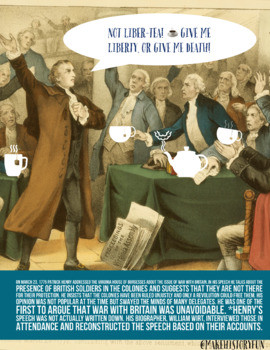 Patrick Henry "Give Me Liberty or Give Me Death" Speech Word Wall Poster