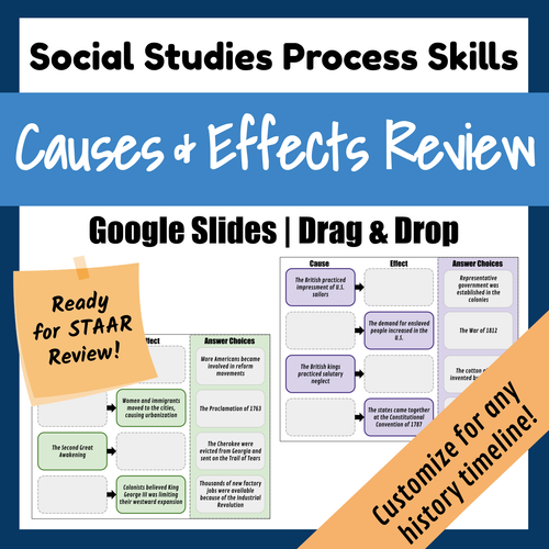 Cause & Effect Review Activity | STAAR Review | Social Studies Process ...