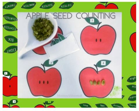 Apple Seeds Counting Cards - Amped Up Learning