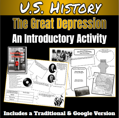 U.S. History | 1930's | Great Depression | An Introductory Activity ...