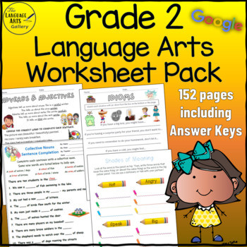 Grade 2 English Language Arts Common Core Worksheet Bundle - Amped Up ...