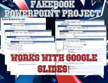 Facebook/Fakebook PowerPoint/Google Slides Project