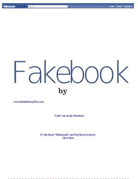 Blank Fakebook Templates for Students