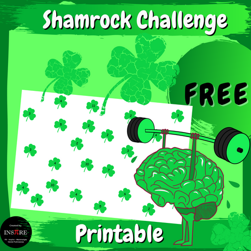 FREE St. Patrick's Day Math Activity Shamrock Math Challenge Math Brain ...