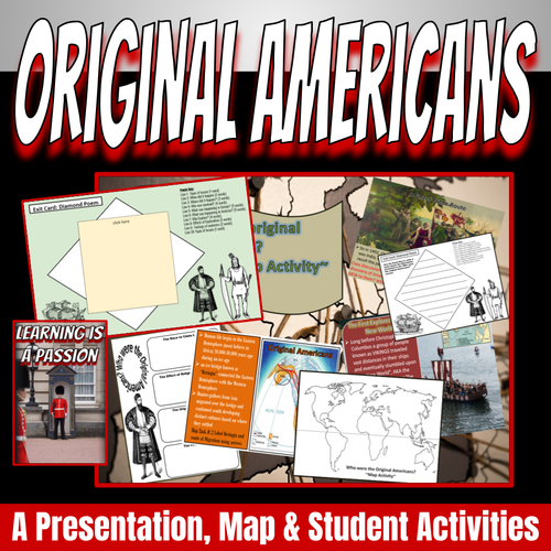U.S. History: Original Americans | Presentation & Activities | Distance ...