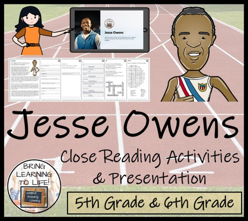Jesse Owens Close Reading Comprehension Activities | 5th Grade & 6th ...