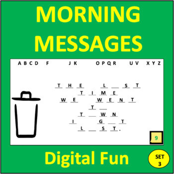 Morning Messages for Early Elementary: Set 3