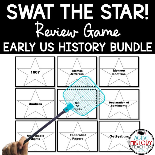 US History Review Game Bundle Swat the Star