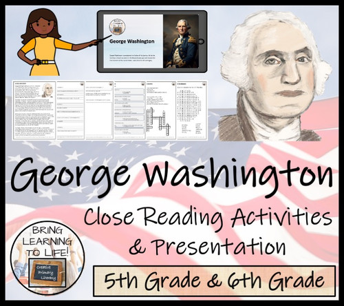 George Washington Close Reading Comprehension Activities | 5th Grade ...