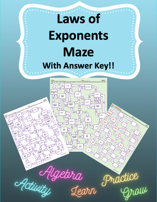 Laws of Exponents Maze Activity
