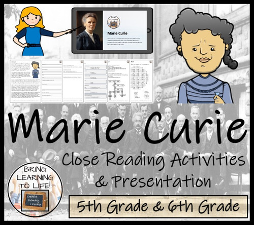Marie Curie Grade Close Reading Comprehension Activities | 5th Grade ...