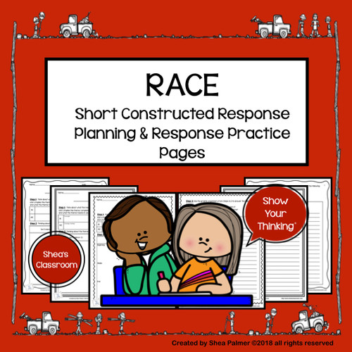 RACE Strategy Constructed Response Writing Practice Planning & Response ...