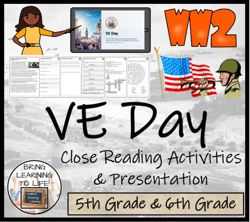 VE Day Close Reading Comprehension Activities | 5th Grade & 6th Grade ...