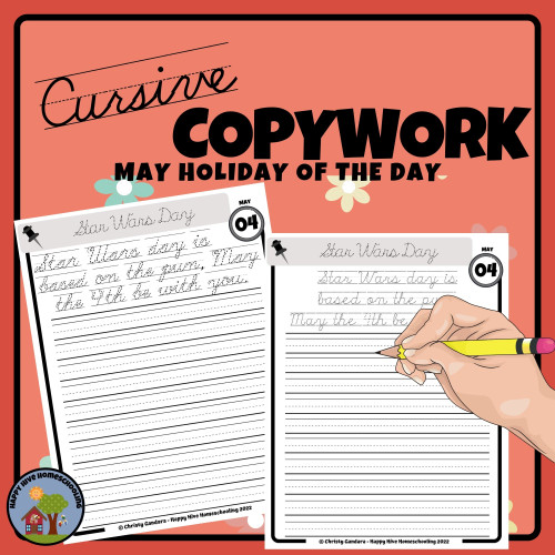 May Copywork Printables - Cursive - Amped Up Learning