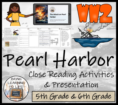 Attack on Pearl Harbor Close Reading Comprehension Activities | 5th ...
