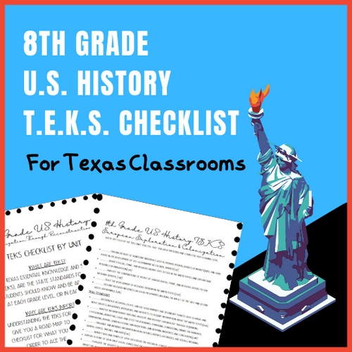 U.S. History T.E.K.S. 8th Grade For Texas Classrooms